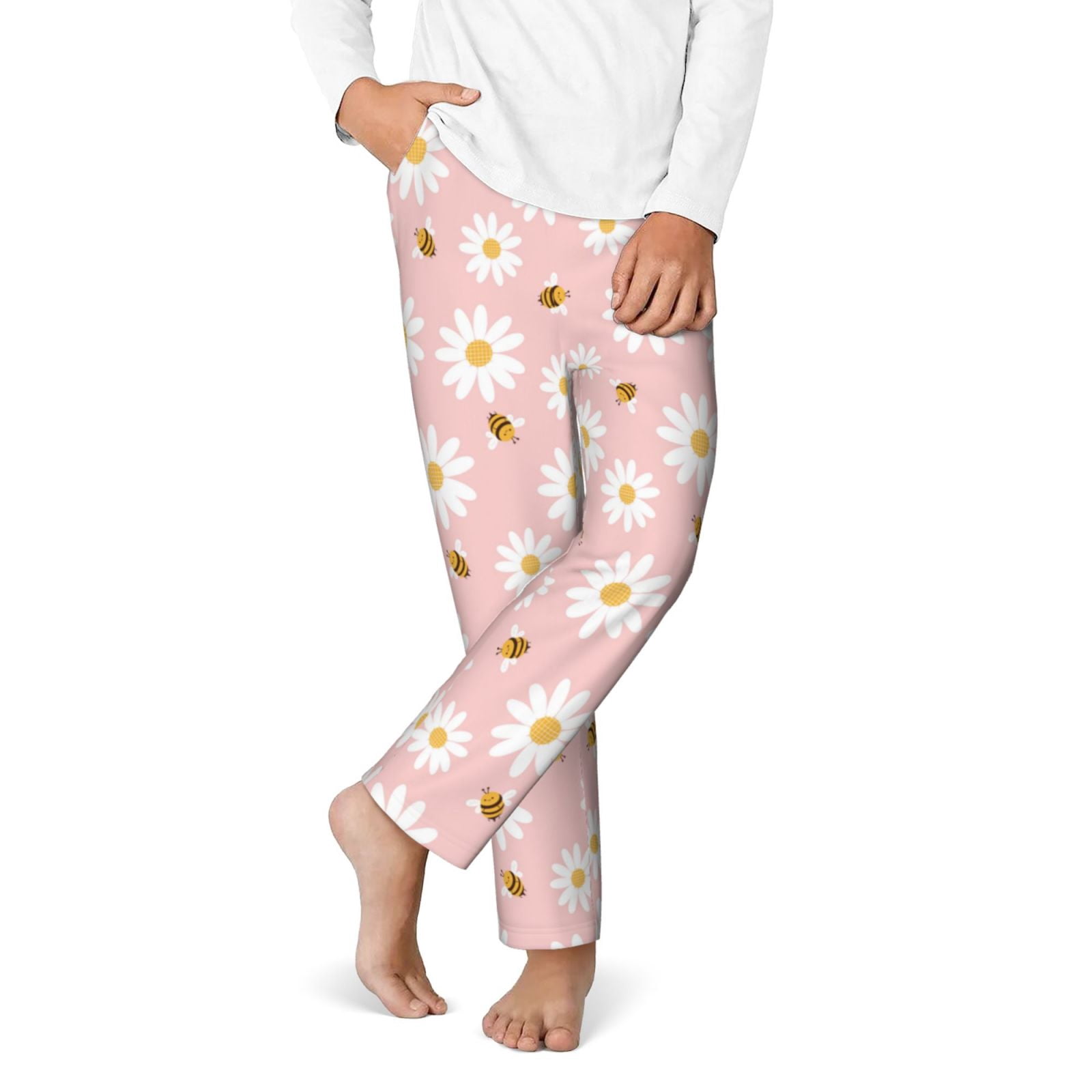 Boys Pajamas Pants - Soft Daisy And Bee Cotton Kids Pajamas, Comfy ...