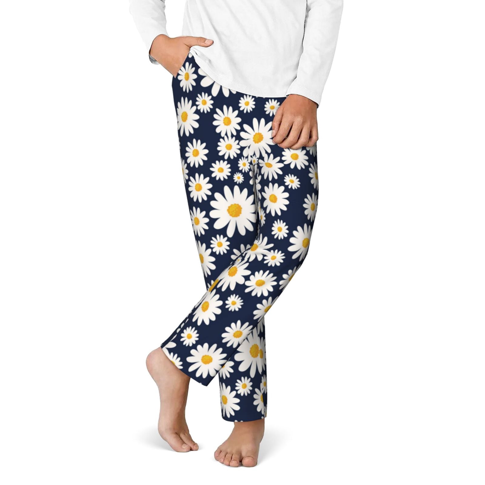 Boys Pajamas Pants - Soft Daisy floral Cotton Kids Pajamas, Comfy ...