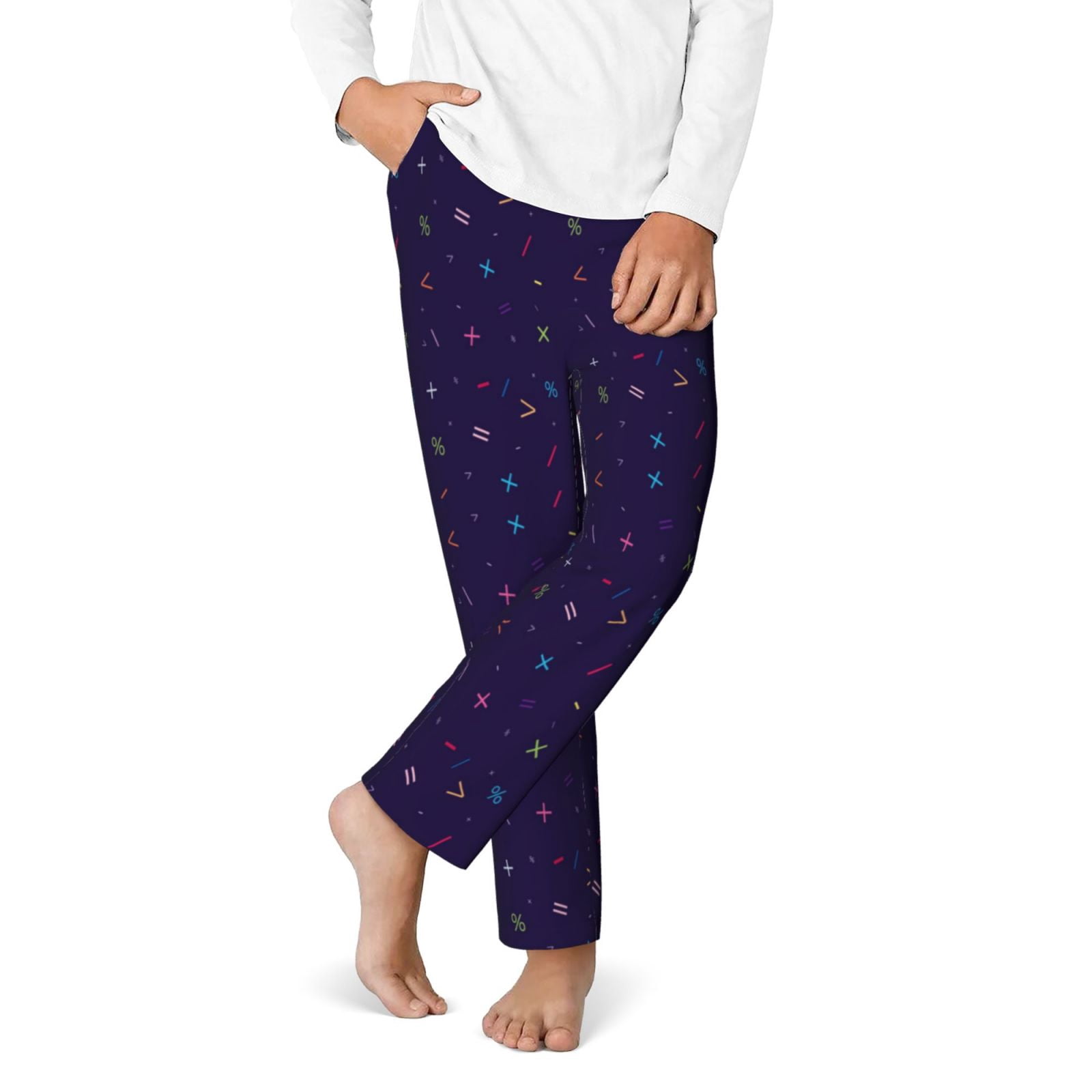 Boys Pajamas Pants - Soft Mathematical Symbols Cotton Kids Pajamas ...