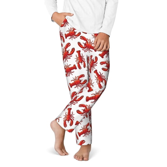 Boys Pajamas Pants - Soft Red Lobster print Cotton Kids Pajamas, Comfy ...