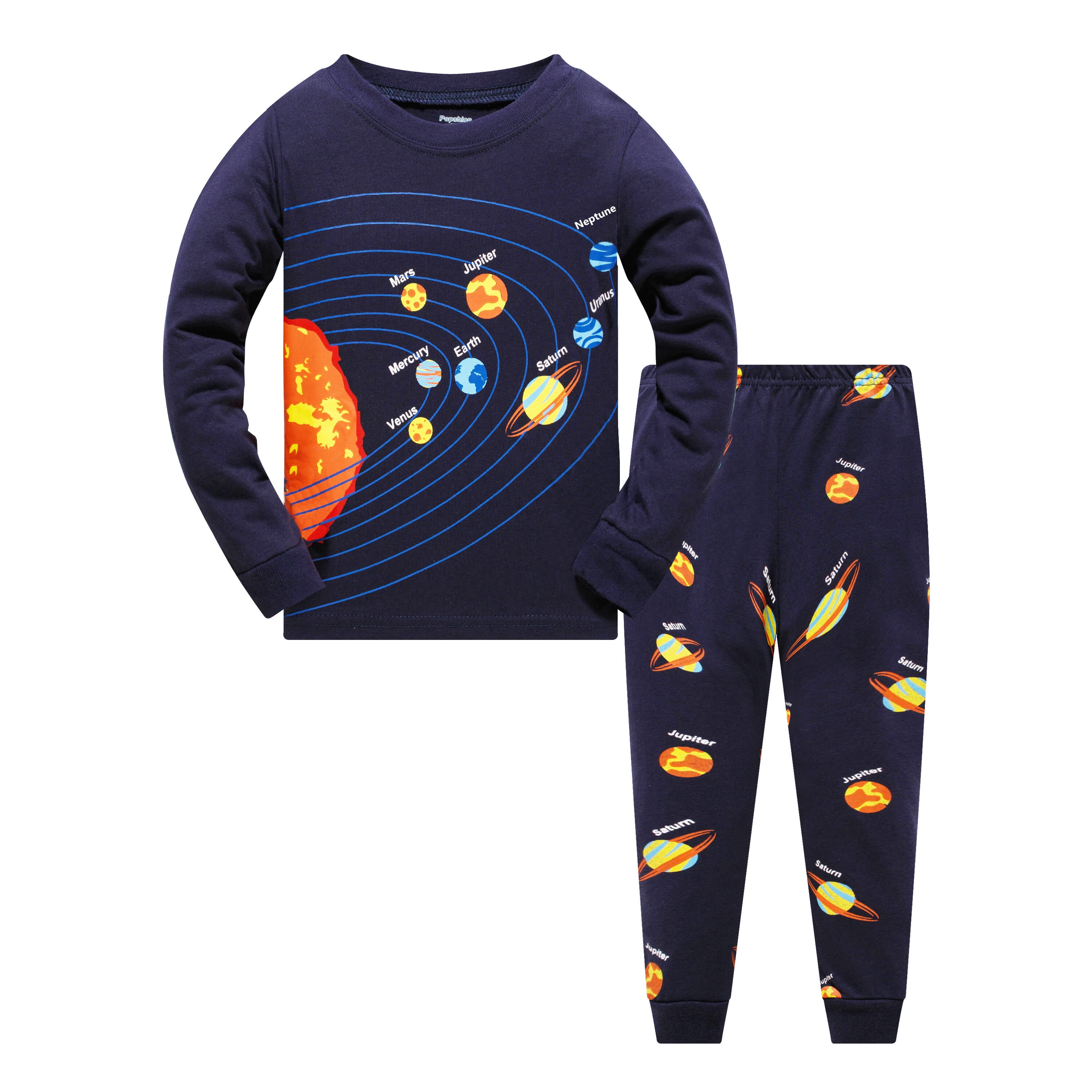 Boys Pajamas Planet 100% Cotton Pjs Toddler 2 Piece Long Sleeve ...
