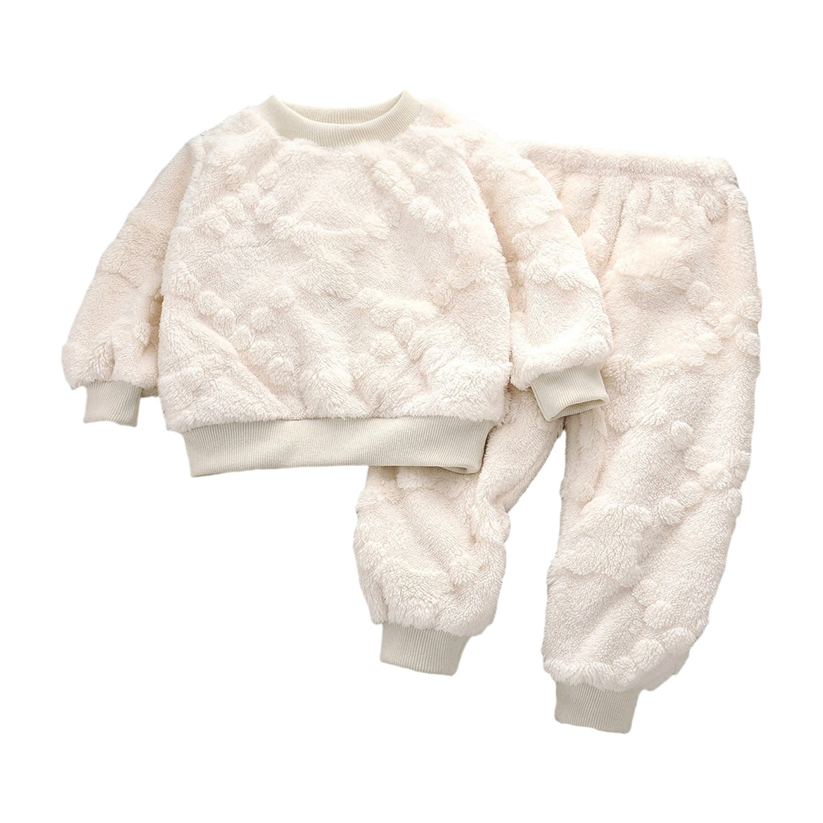 Boys Pajamas Winter Thermal Outfit Kids Flannel Thick Pajama Homewear ...