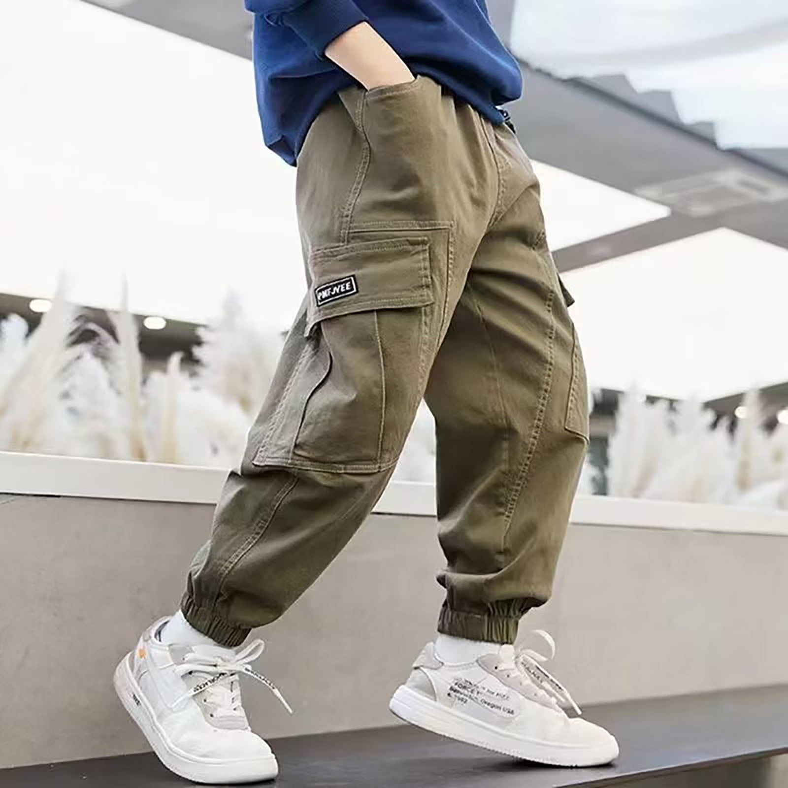 Boys Pants 15-16 Years Boys Pants Joggers Boy Cargo Jeans Wide Leg ...