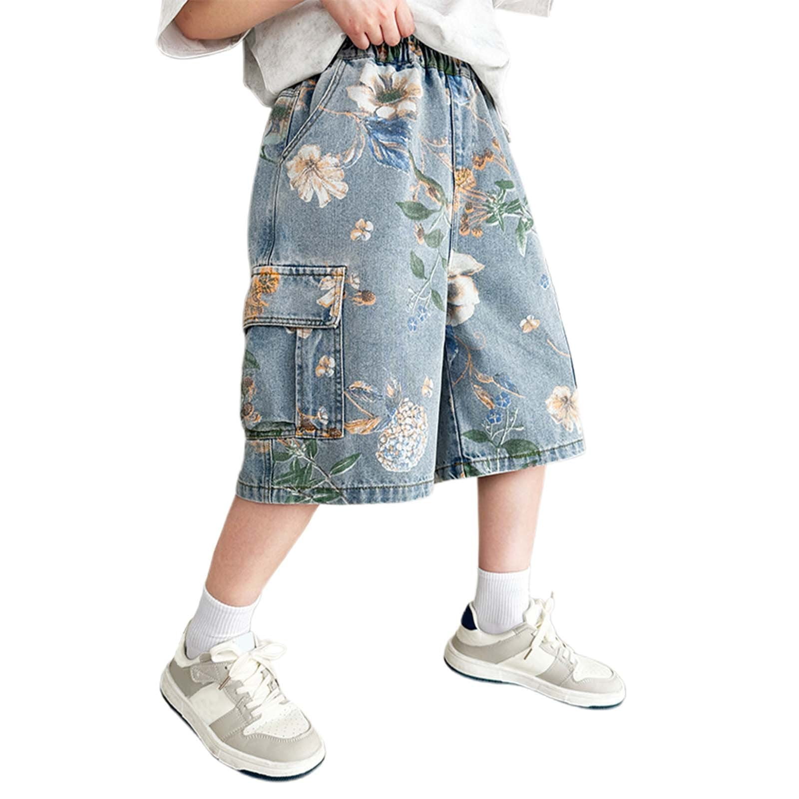 Boys Pants All Seasons Loose Fit Trousers Daily Wear Fashionable Denim ...