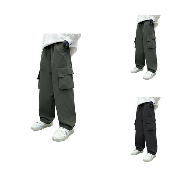 Boys Pants Boys All-Weather Cargo Pants Durable Outdoor Windproof ...