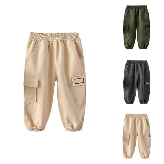 Boys Pants Boys Casual Pants for Everyday Wear Elastic Comfortable ...