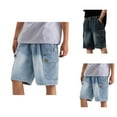 Boys Pants Boys Denim Shorts With Elastic Waist for Everyday Play and ...