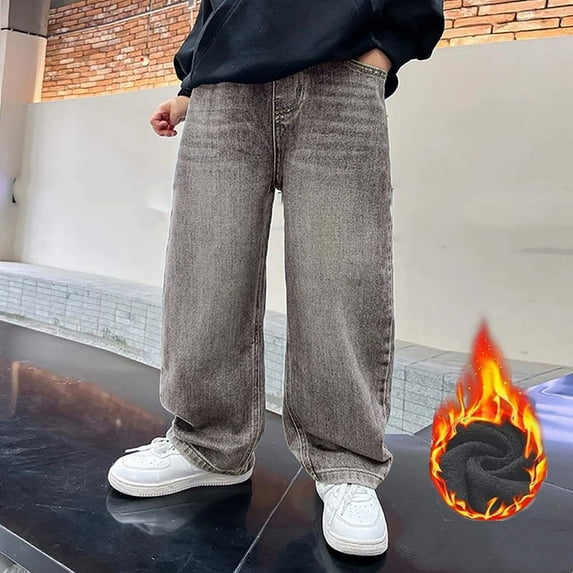 Boys Pants,Classic Solid Color Denim Pants for Boys Comfortable Blend ...