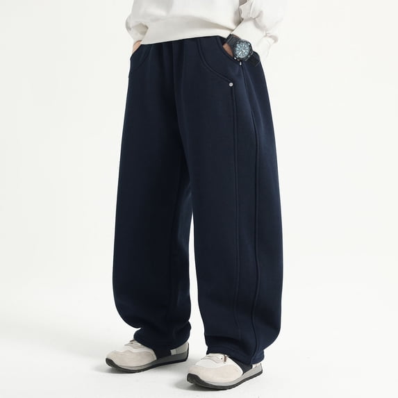 Boys Pants Curved Blade Pure Color Loose Casual Long Pants for Big Kids ...