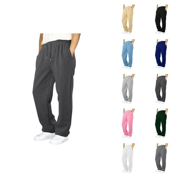 Boys Pants Elastic Waist and Drawstring Baggy Sweatpants With Pockets ...