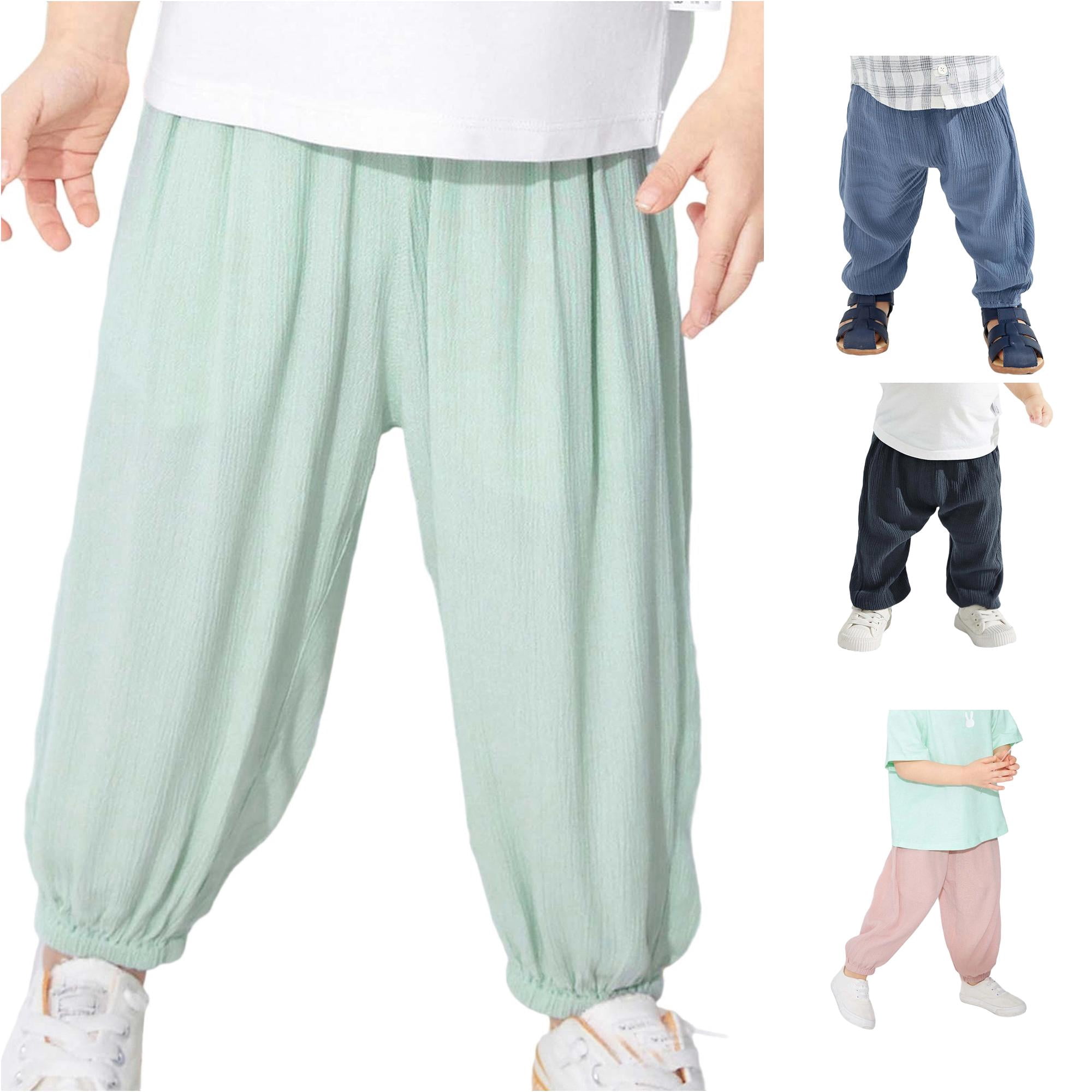 Boys Pants for Everyday Casual Wear Elastic Ankles Long Pants Suitable ...