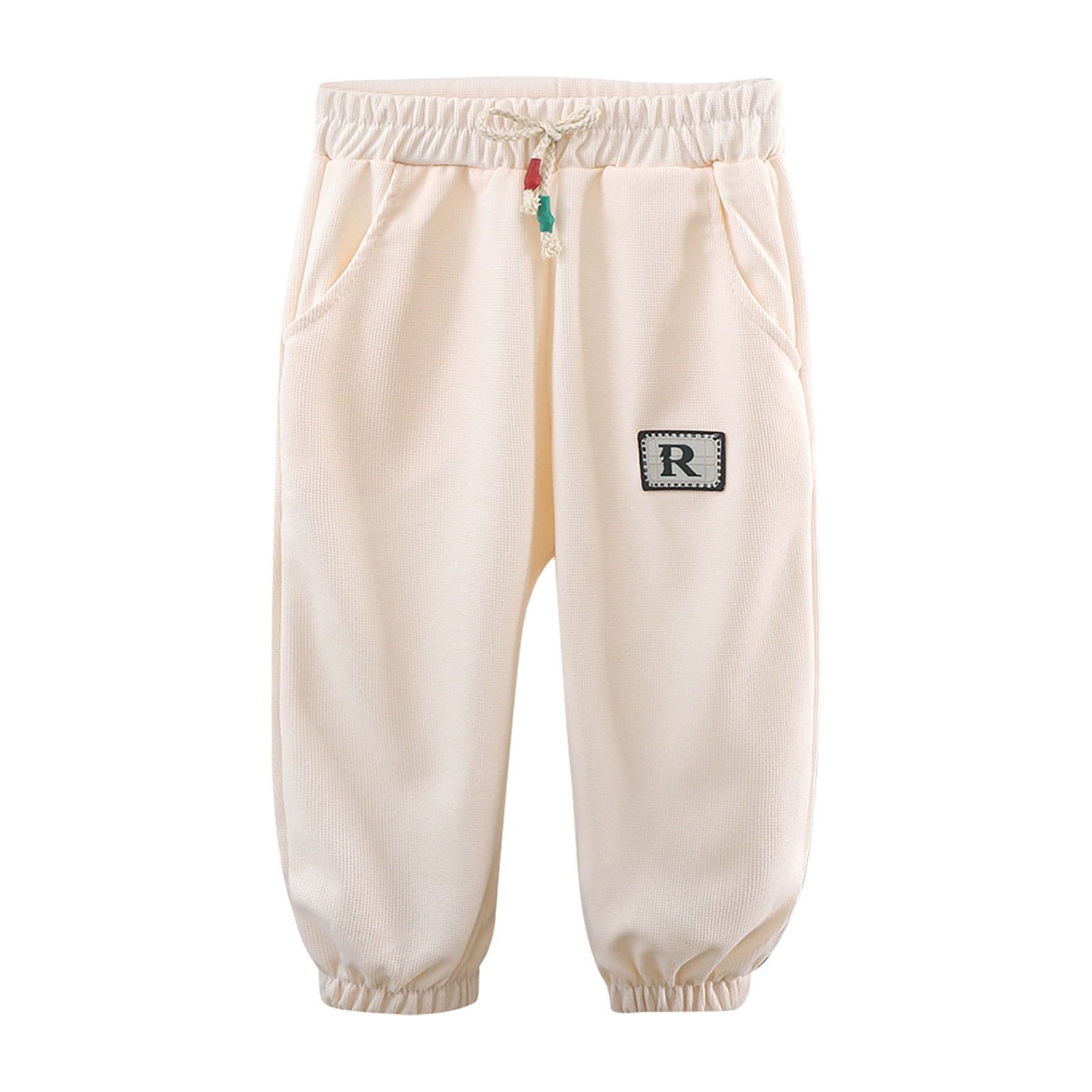 Boys Pants Kids Girls Solid Knitted Athletic Active Drawstring Long ...