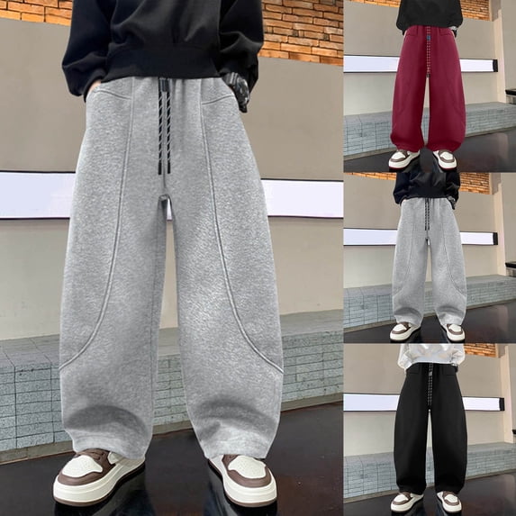 Boys' Pants Preppy Lightweight Elastic Waist Casual Long Pants for Kids ...