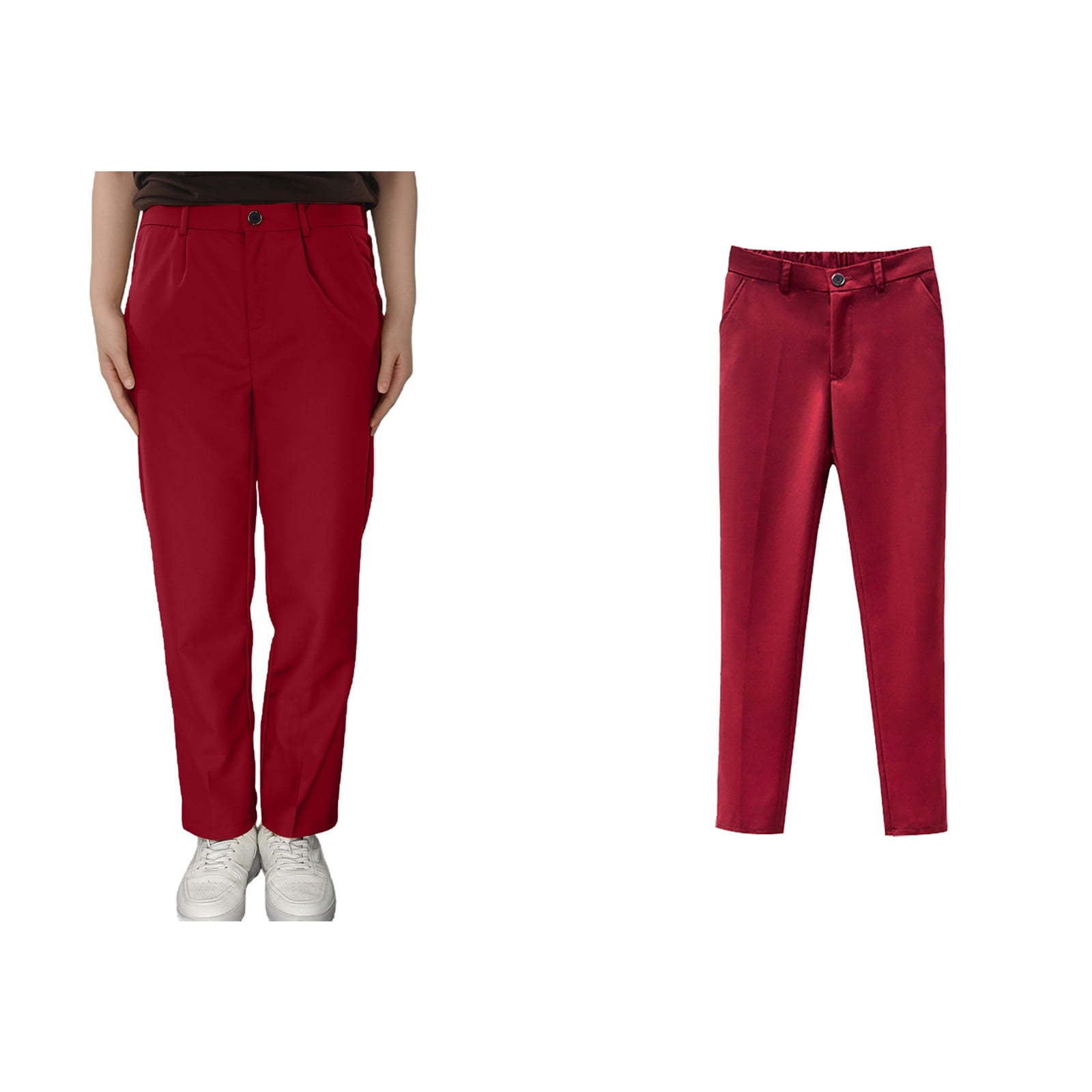 Boys' Pants Red Dress Pants Boys Slim Fit Kids Uniform 11-12 Years ...