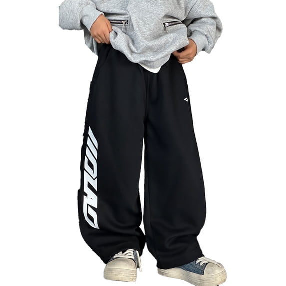 Boys Pants Straight Loose Print Sweatpants for Kids Casual Boys Print ...
