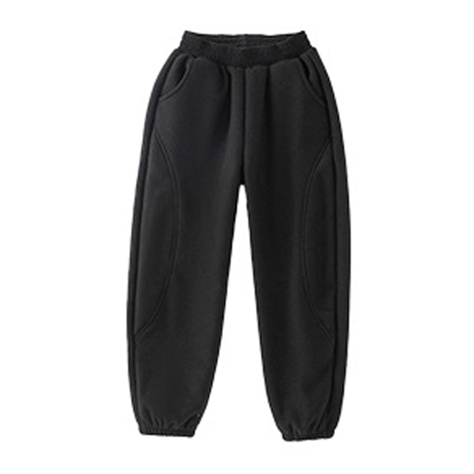Boys Pants,Warm Lined Joggers for Kids Thermal Winter Pants Soft Cozy ...