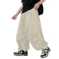 Boys Parachute Pants Kids Baggy Wide Leg Elastic Waist Track Pants ...