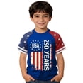 Boys Patriotic Print Short Sleeve T Shirt Casual Summer Top for Kids ...