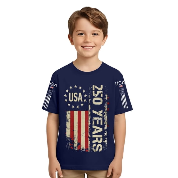 Boys Patriotic Short Sleeve T Shirt For Independence Day Celebration ...