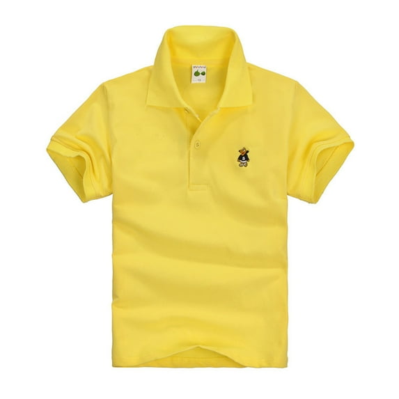 Boys' Performance Polo Shirt - Collared Golf Grid Short Sleeve Collar ...