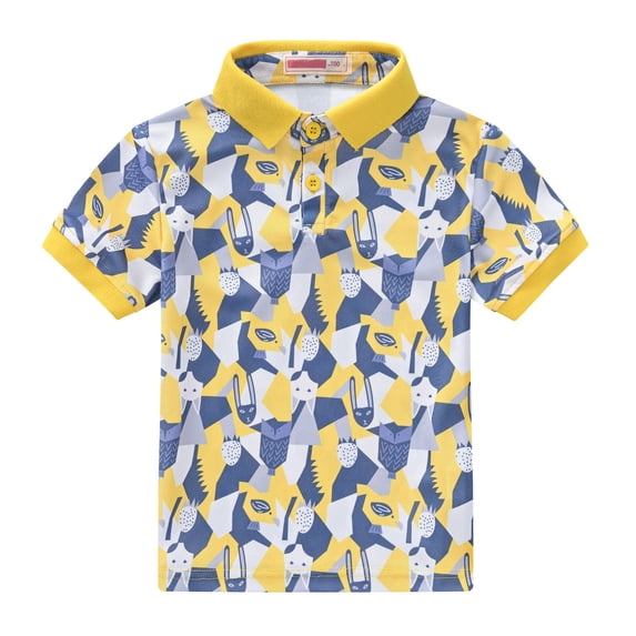 Boys' Performance Polo Shirt for Kids Toddler Short Sleeve Button Down ...