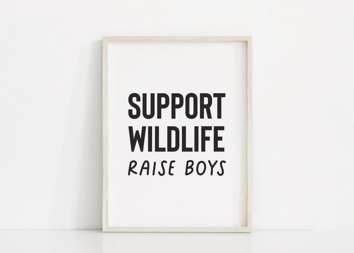 Boys Playroom Safari Jungle Nursery Baby Boy Room Wall Art Sign Decor ...