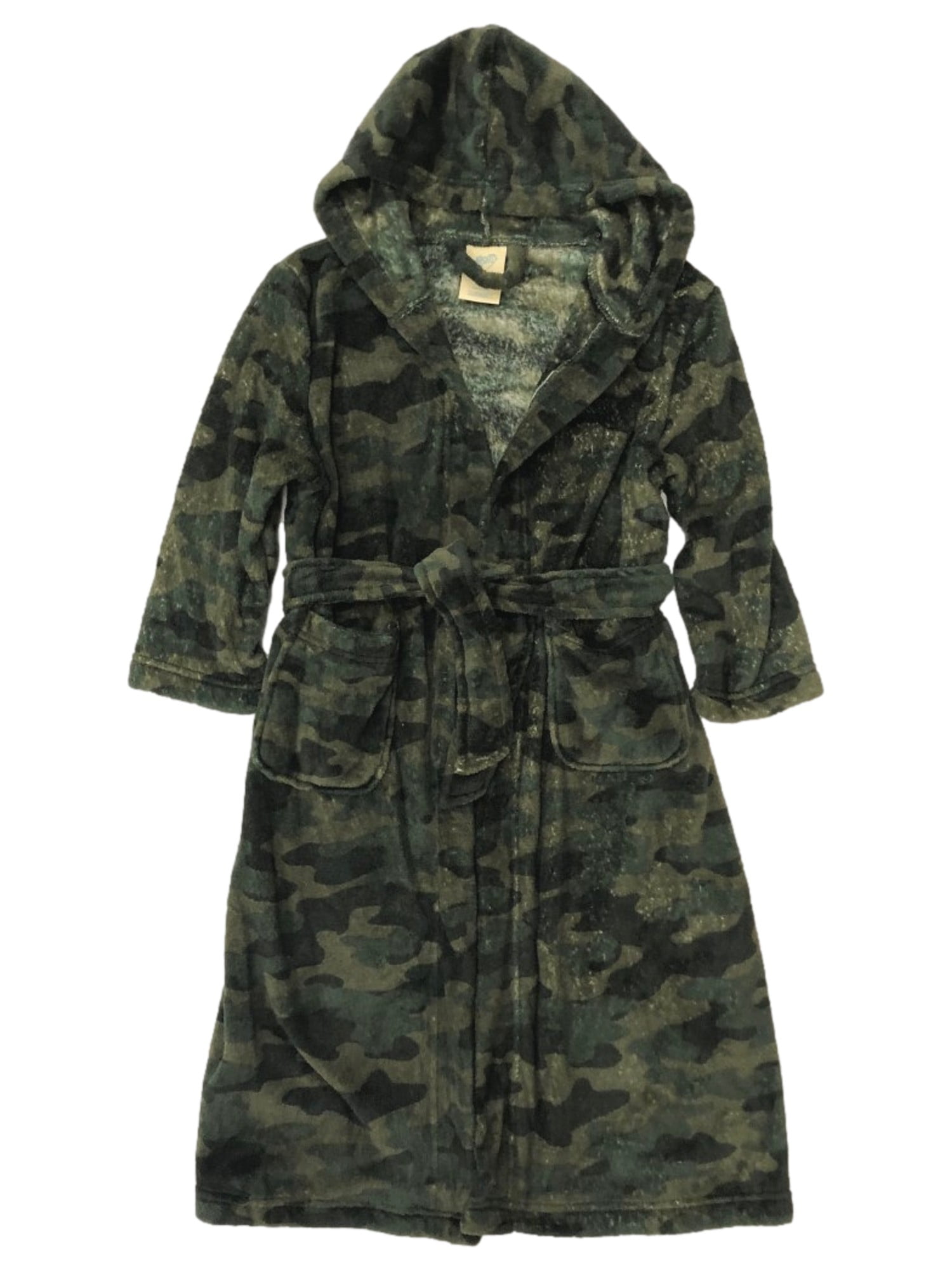 Boys Plush Green Camo Camouflage Bath Robe House Coat XX-Small (4-5 ...