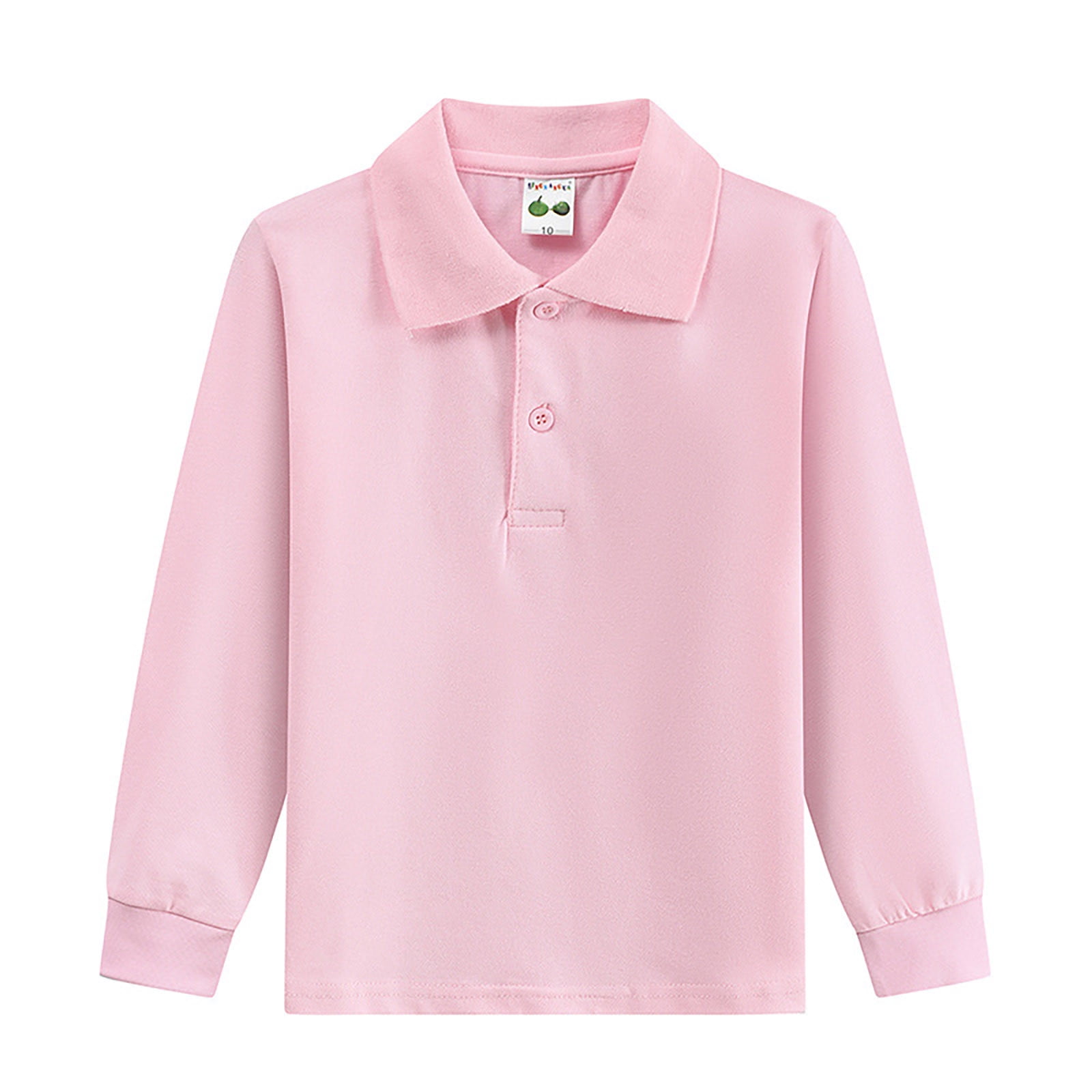Boys Polo Shirt Boys Long Sleeve Polo Shirts Pink Shirt for Boys Casual ...