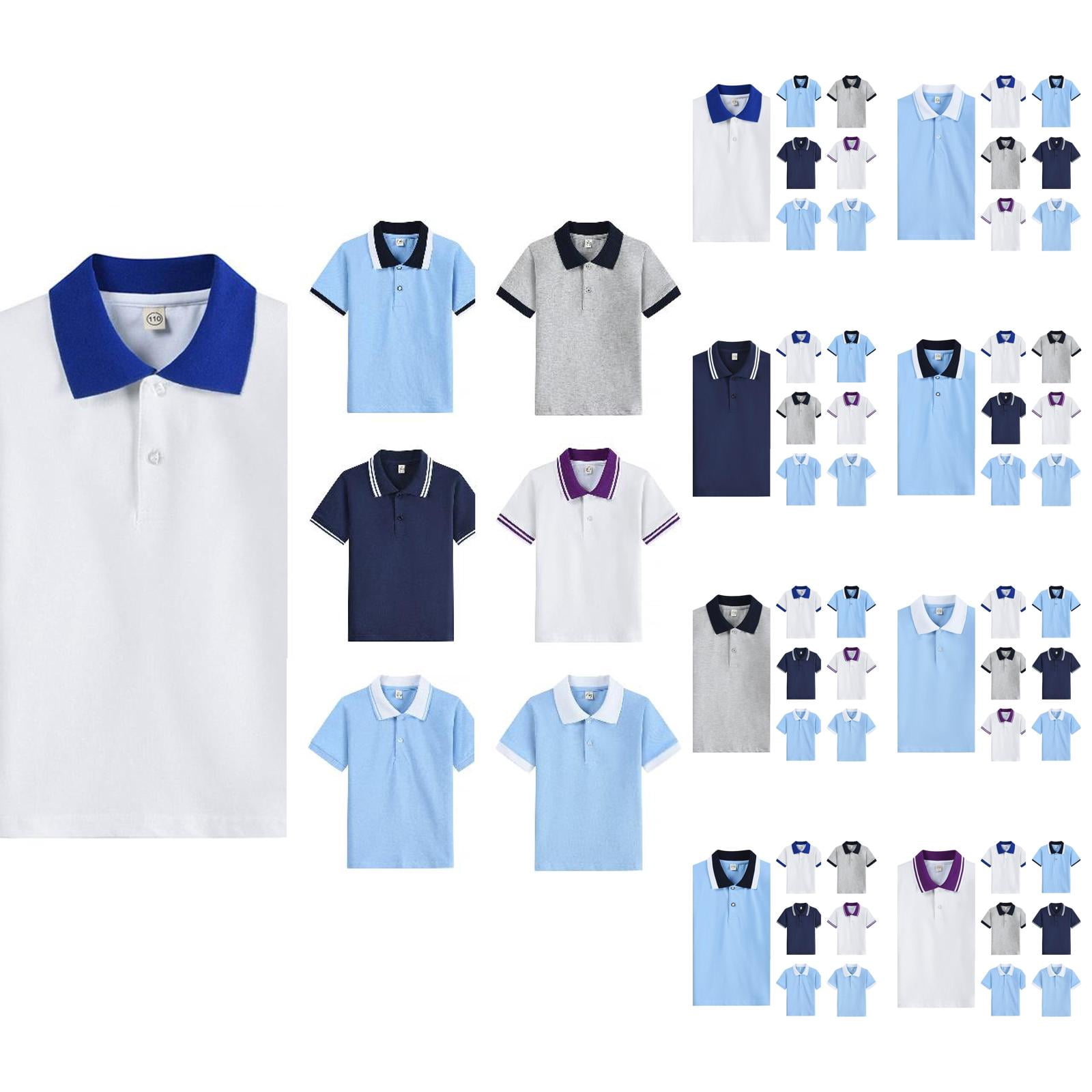 Boys Polo Shirt Ringer Classic Preppy Style T shirt for Boys Short ...