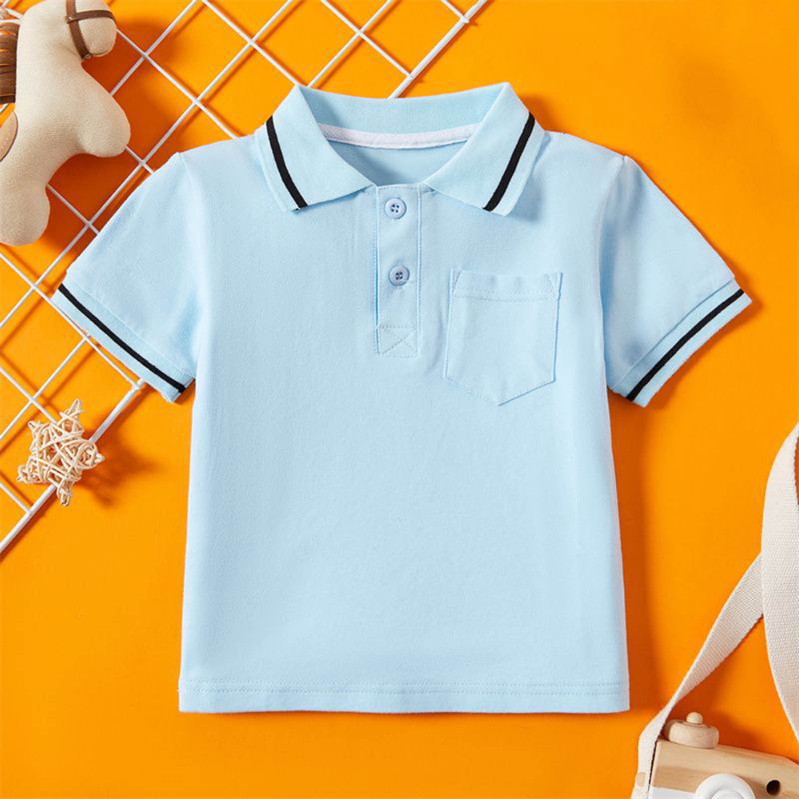 Boys Polo Shirt Short Sleeve 100% Cotton | Classic Fit Kids Uniform ...