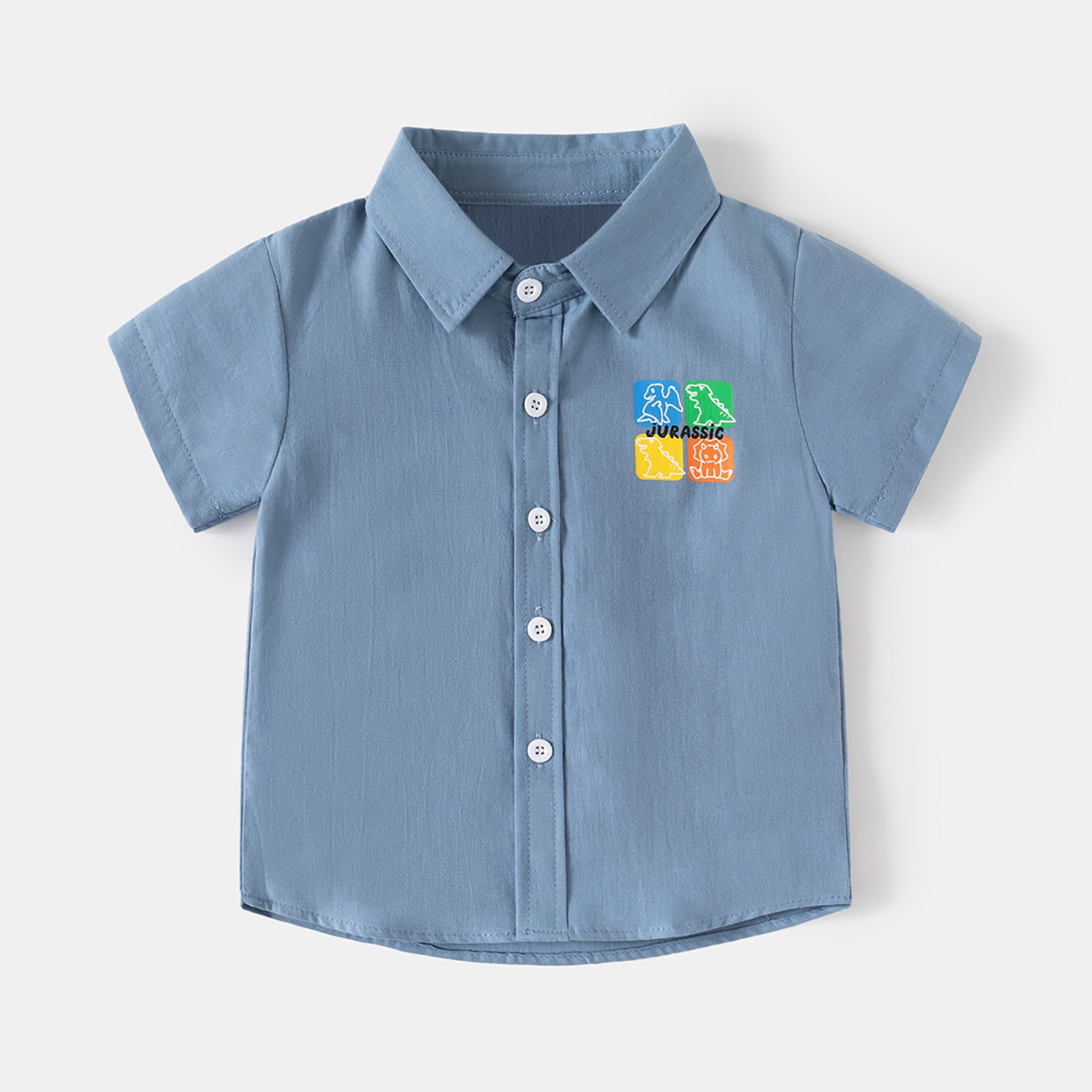Boys Polo Shirt Short Sleeve Toddler Shirts Blue Uniform Shirts for ...