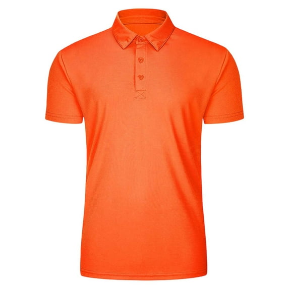 Boys' Polo Shirt Short Sleeves Boys Orange Button up Shirt Collar Shirt ...