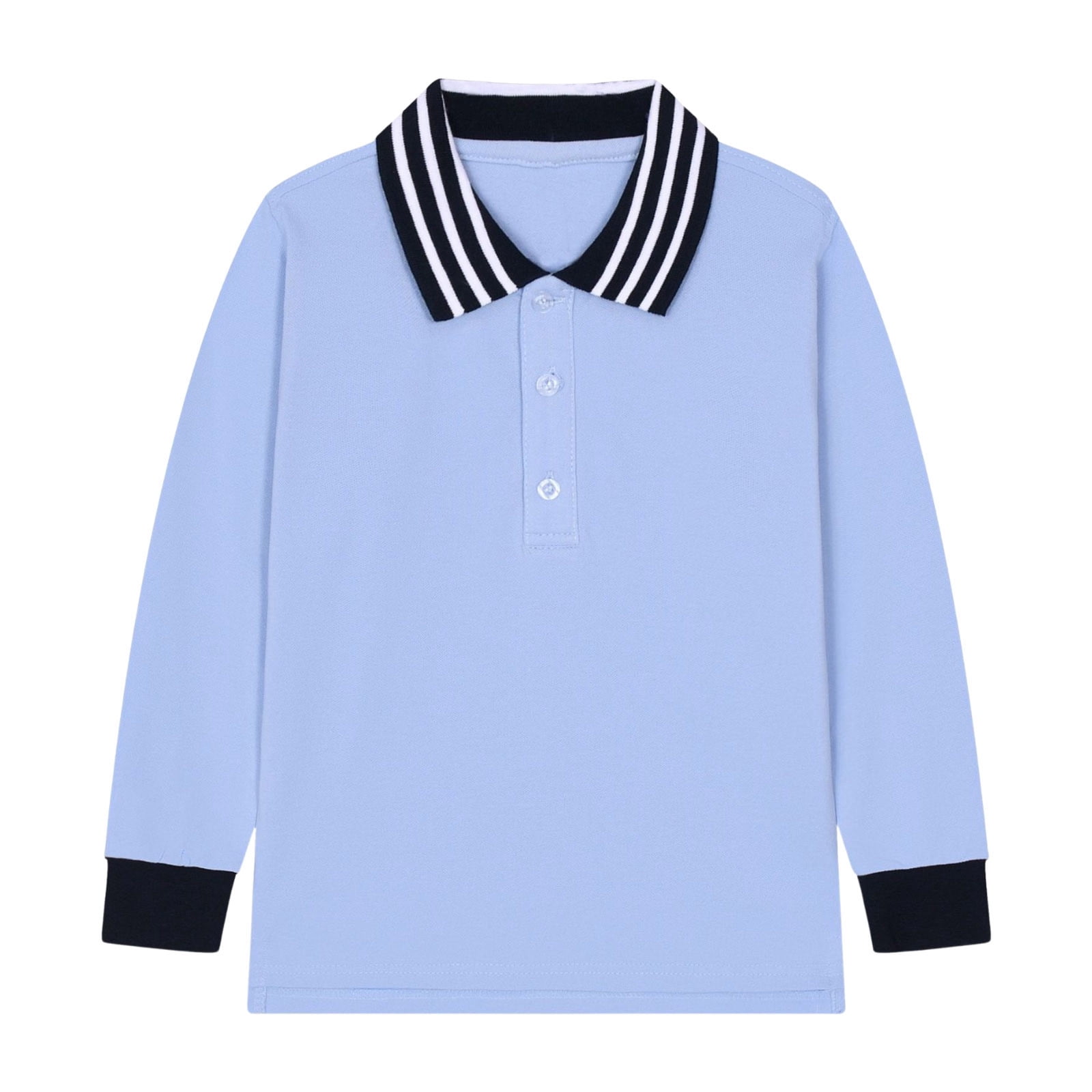 Boys' Polo Shirt Solid Long Sleeve Polo Shirts Rugby Shirt Polo Shirt 5 ...