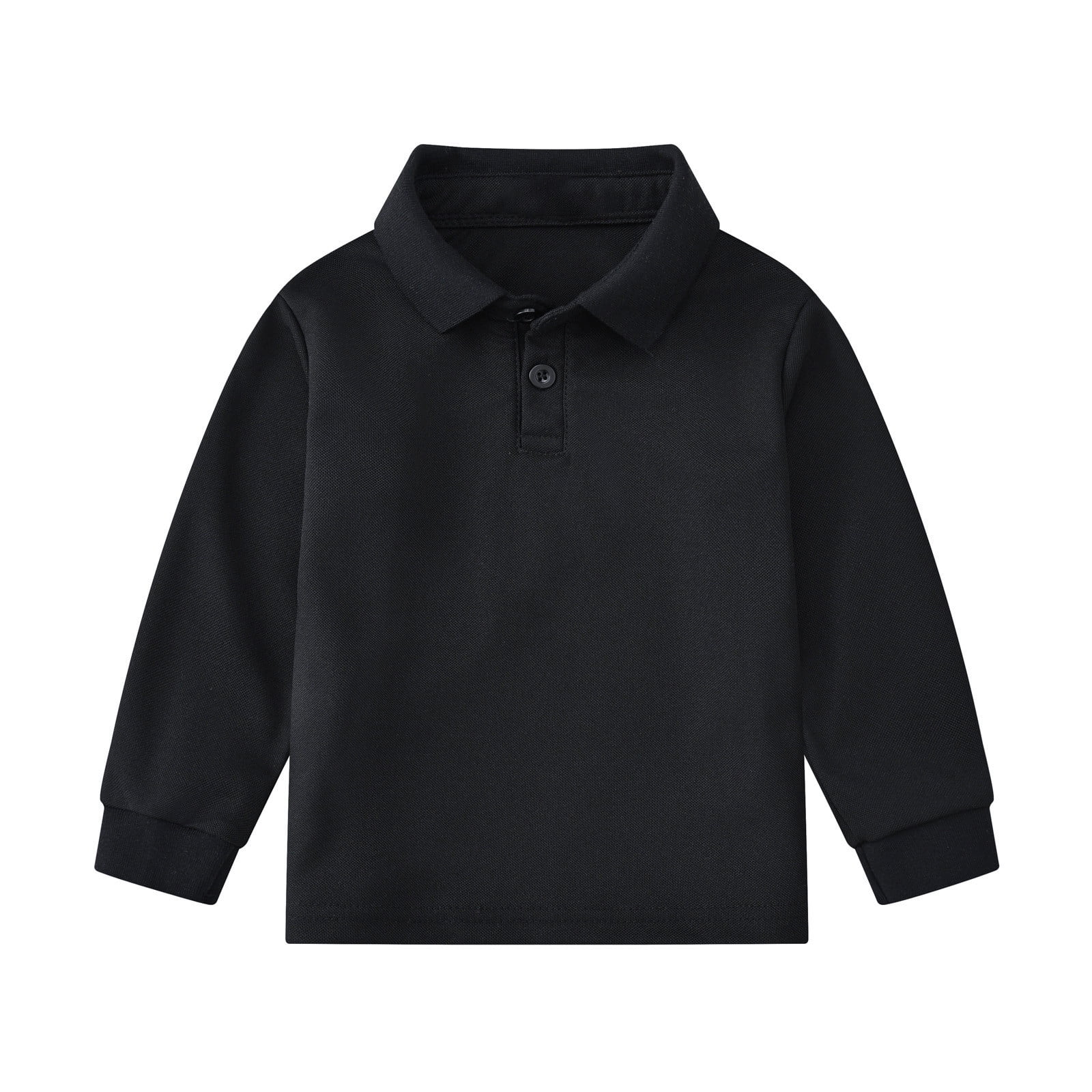 Boys' Polo Shirts Long Sleeve School Uniform Button Up Shirts Collar ...