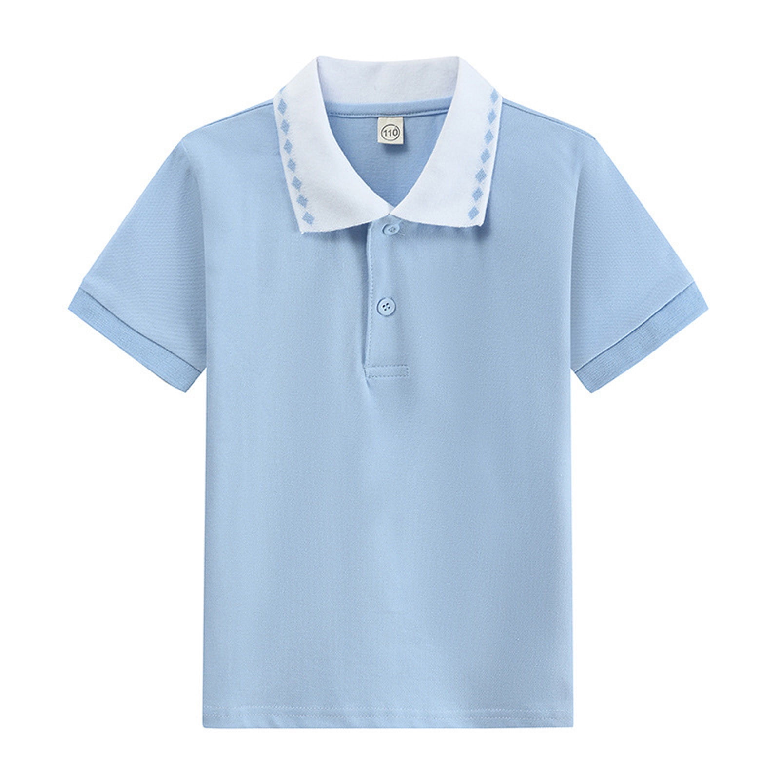 Boys' Polo Shirts School Uniform Short Sleeve Toddler Button Up Shirt ...