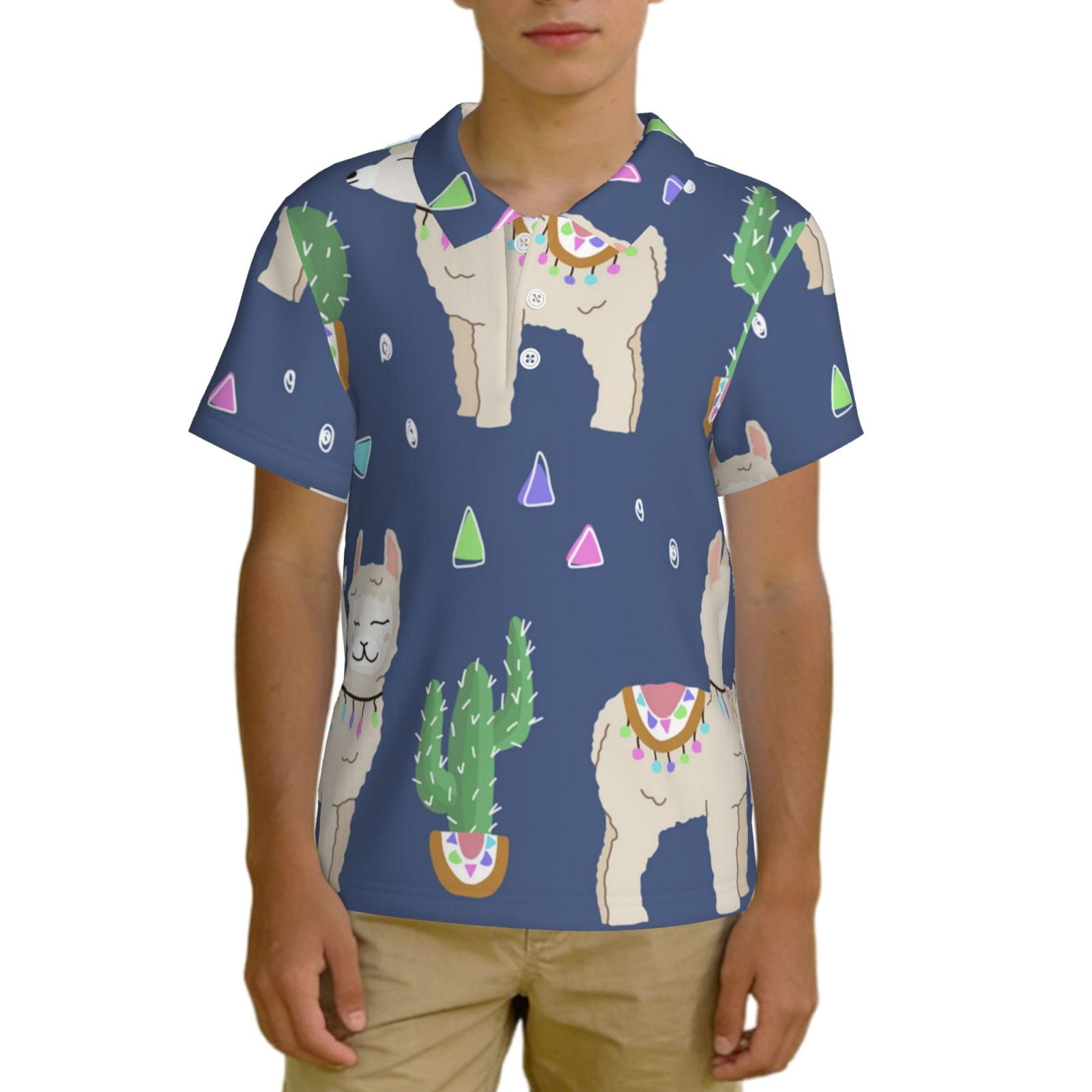 Boys Polo Shirts Short Sleeve Summer Collared Casual Kids Golf T Shirt ...