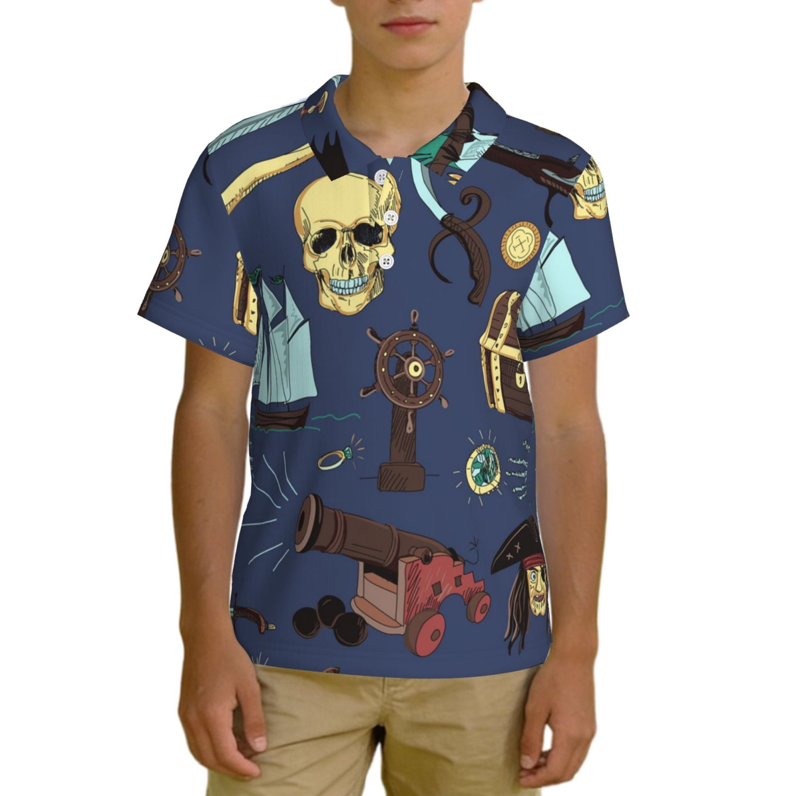Boys Polo Shirts Short Sleeve Summer Collared Casual Kids Golf T Shirt ...