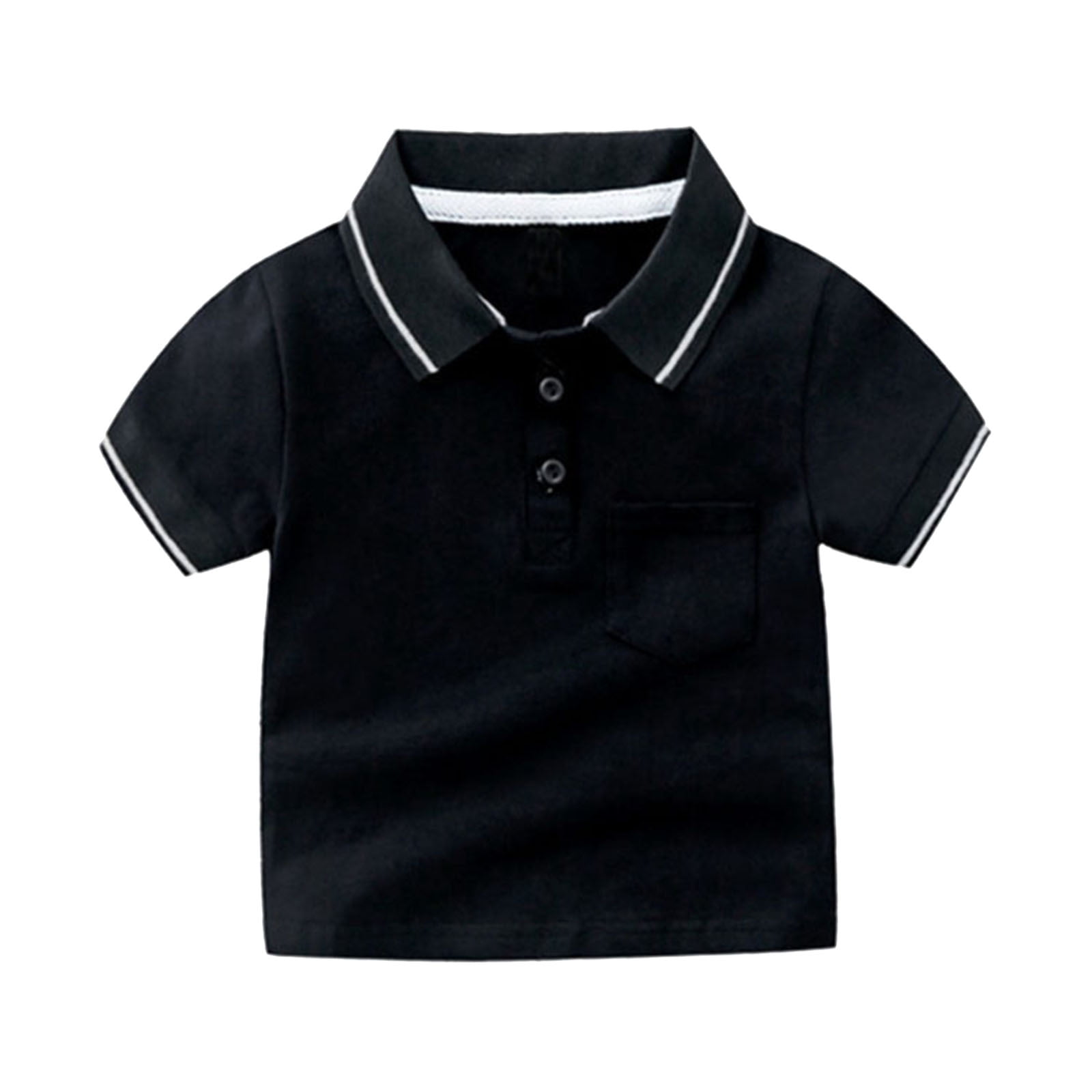 Boys Polo Shirts Solid Short Sleeve Tops Uniform Shirts for Boys Rugby ...