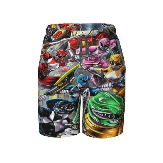 Boys Power Team Ran-,Ger2 Swim Trunks With Mesh Liner Kids Cartoon ...