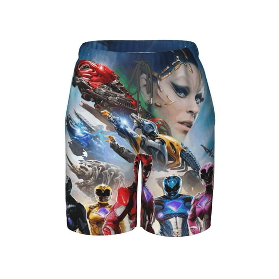 Boys Power Team Ran-,Ger2 Swim Trunks With Mesh Liner Kids Cartoon ...