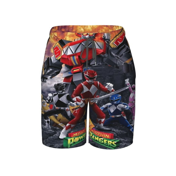 Boys Power Team Ran-,Ger2 Swim Trunks With Mesh Liner Kids Cartoon ...