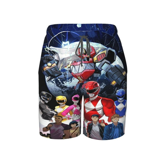 Boys Power Team Ran-,Ger2 Swim Trunks With Mesh Liner Kids Cartoon ...