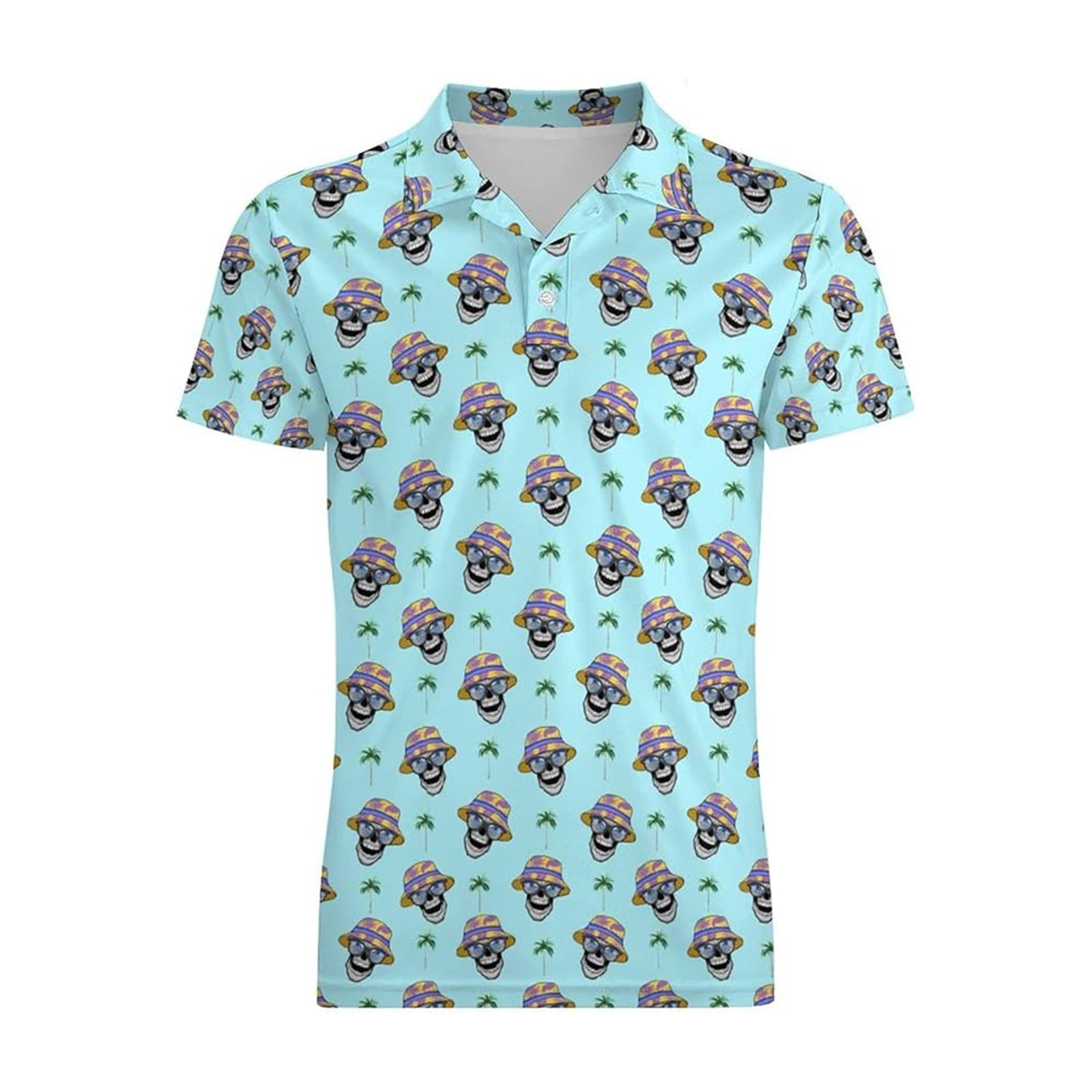 Boys Print Short Sleeve Golf Polo Shirts Novelty Cartoon Abstract ...