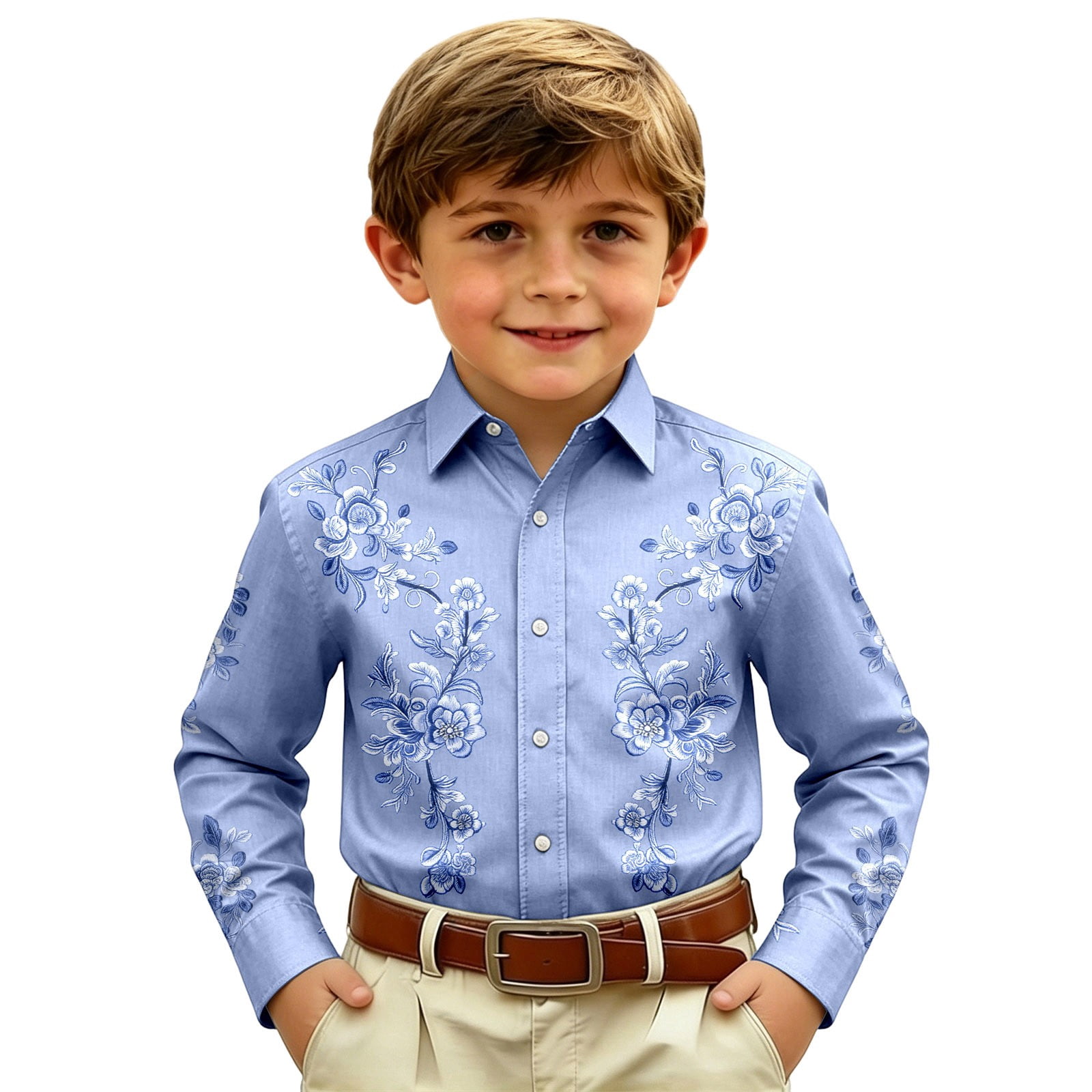 Boys Printed Shirt Tee for Everyday Style Casual Button Up Top for ...