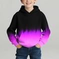 Boys Purple Black Gradient Hoodie Kids Soundwave Graphic Pullover Youth ...
