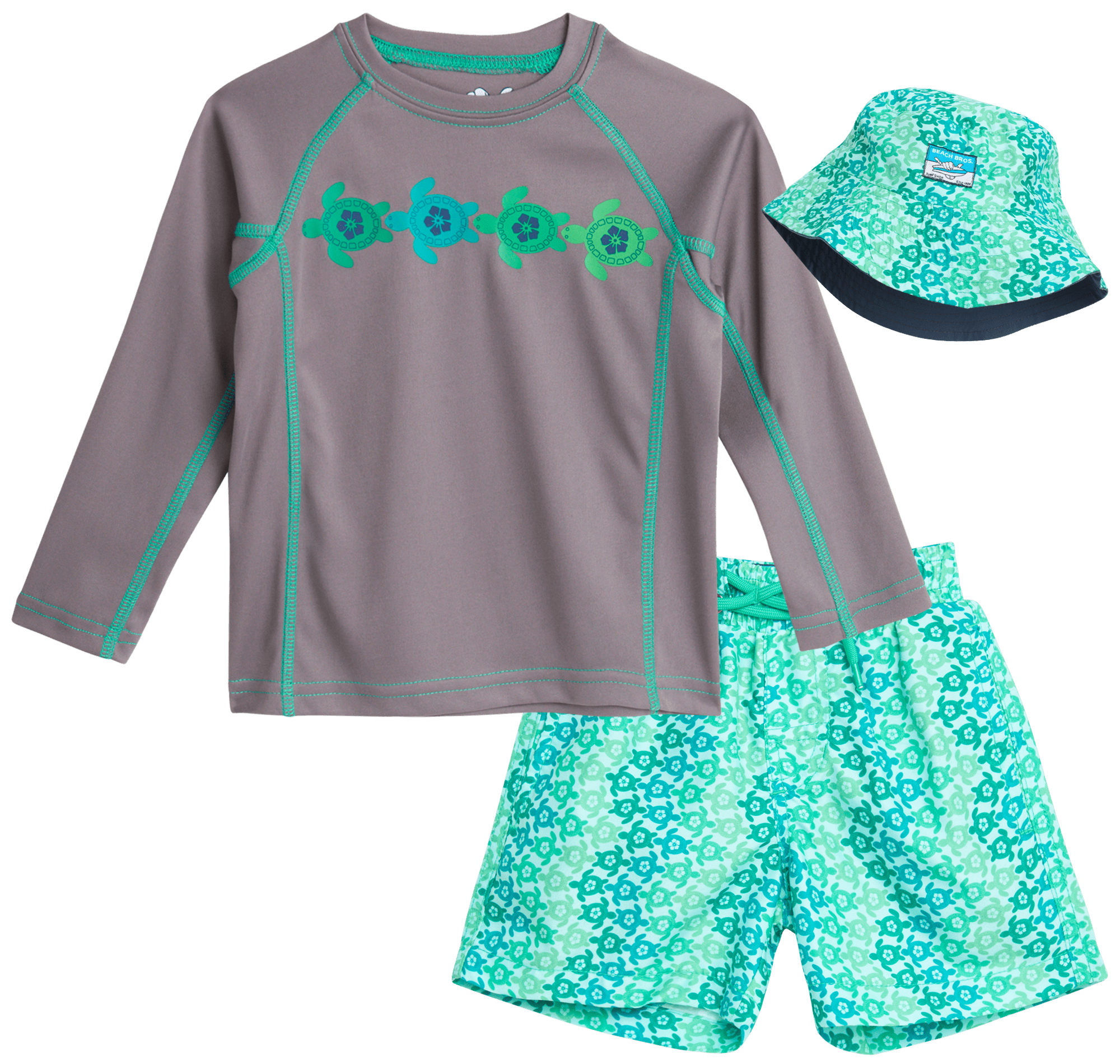 Boys' Rash Guard Set - UPF 50+ Rash Guard Swim Shirt, Bathing Suit ...