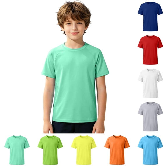Boys Rash Guard Short Sleeve Sun Protection Swim Shirts Quick Dry Shirt ...