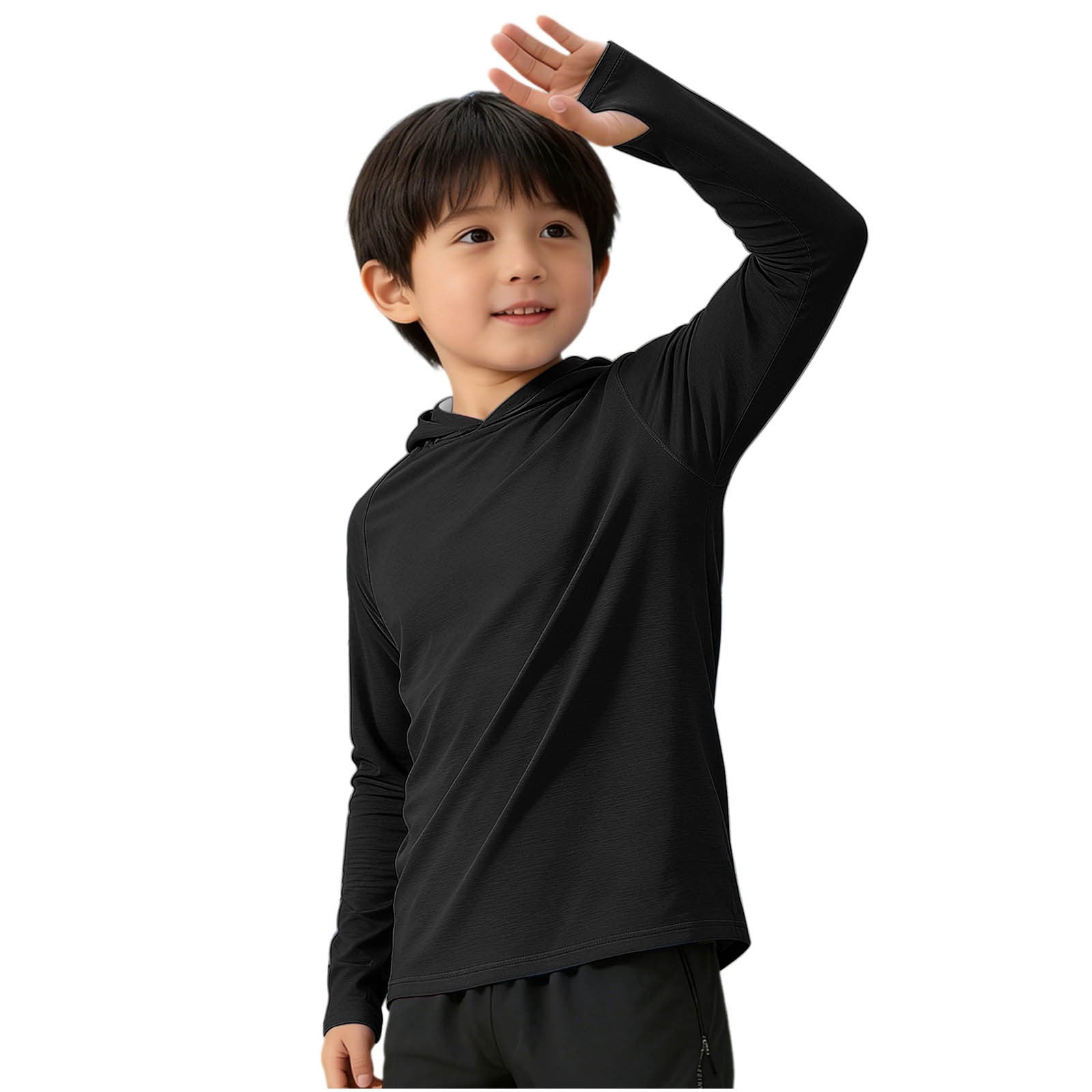 Boys Rash Guard Swim Hoodie, UPF 50+ UV Sun Protection Long Sleeve ...