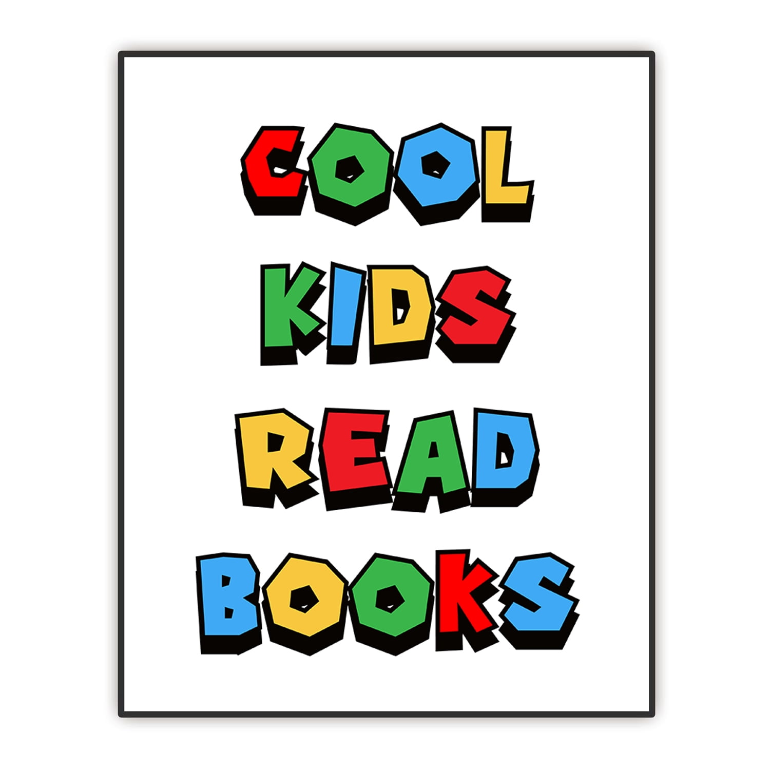 Boys' Room Decor - Cool Kids Read Books - Playroom Classroom Wall Art ...