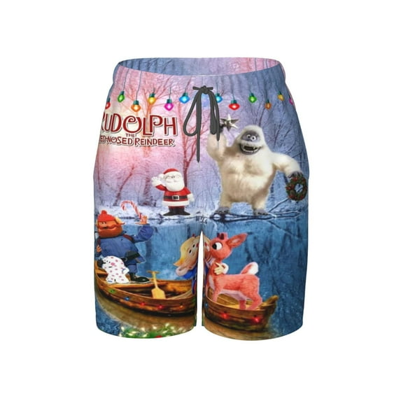 Boys Ru-Dolph Christmas Rednose Swim Trunks With Mesh Liner Kids ...